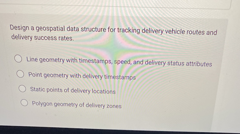Design a geospatial data structure for | StudyX