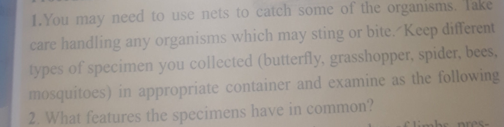 1. You may need to use nets to catch some of | StudyX