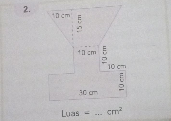 2. Luas = ... cm² (Diagram of a composite | StudyX