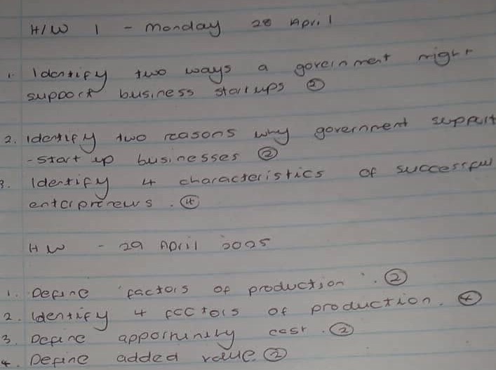 1. Identify two ways a government might | StudyX