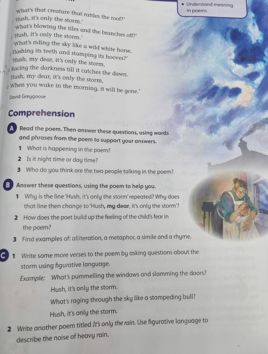 A Read the poem. Then answer these | StudyX