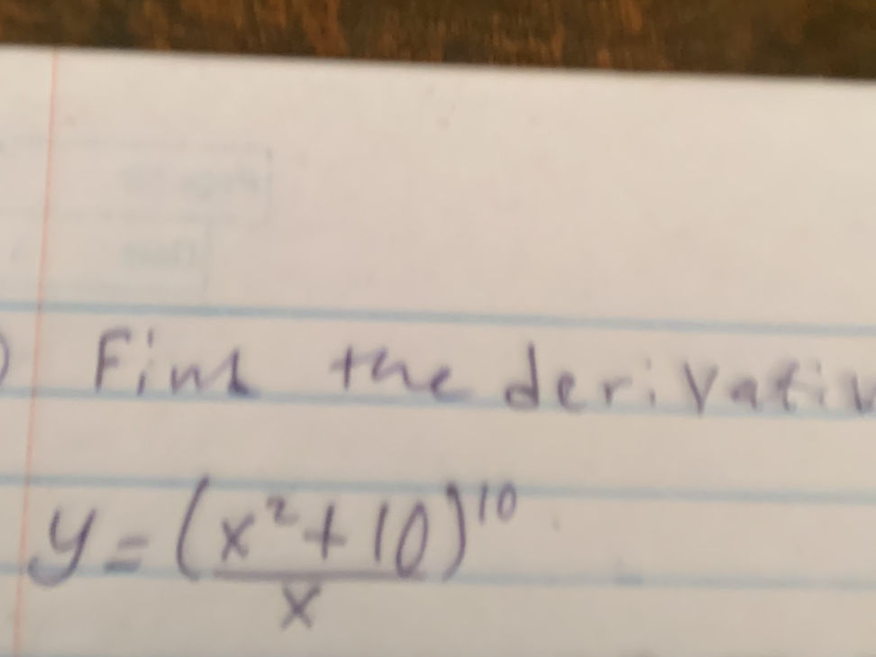 Find the derivative $y = ( {x^2 + | StudyX