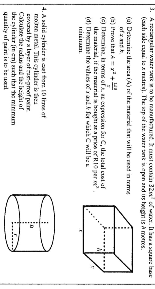 3. A rectangular water tank is to be | StudyX