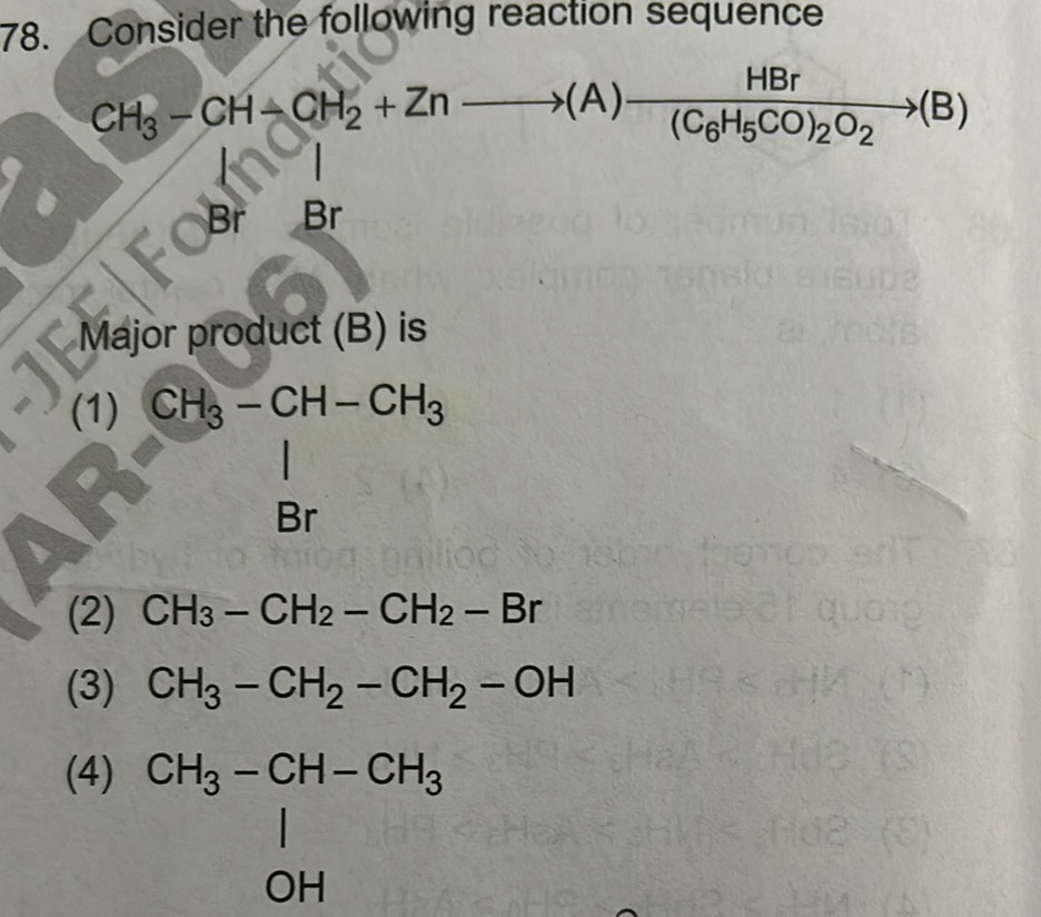 Consider the following reaction sequence | StudyX