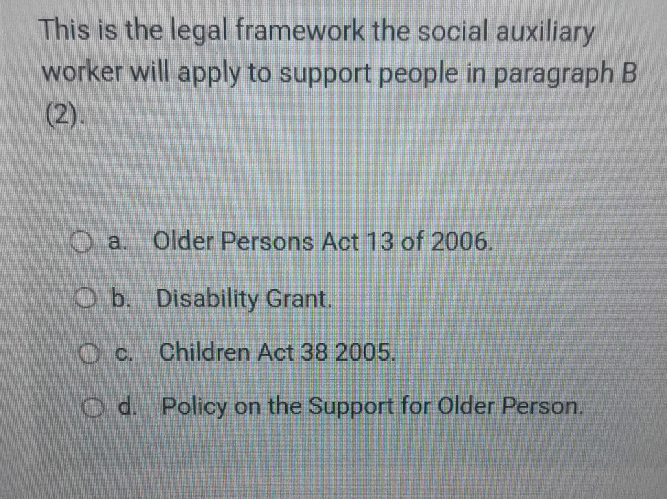 This is the legal framework the social | StudyX