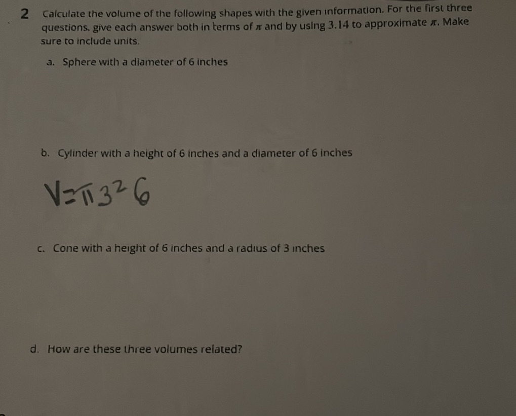 2 Calculate the volume of the following | StudyX