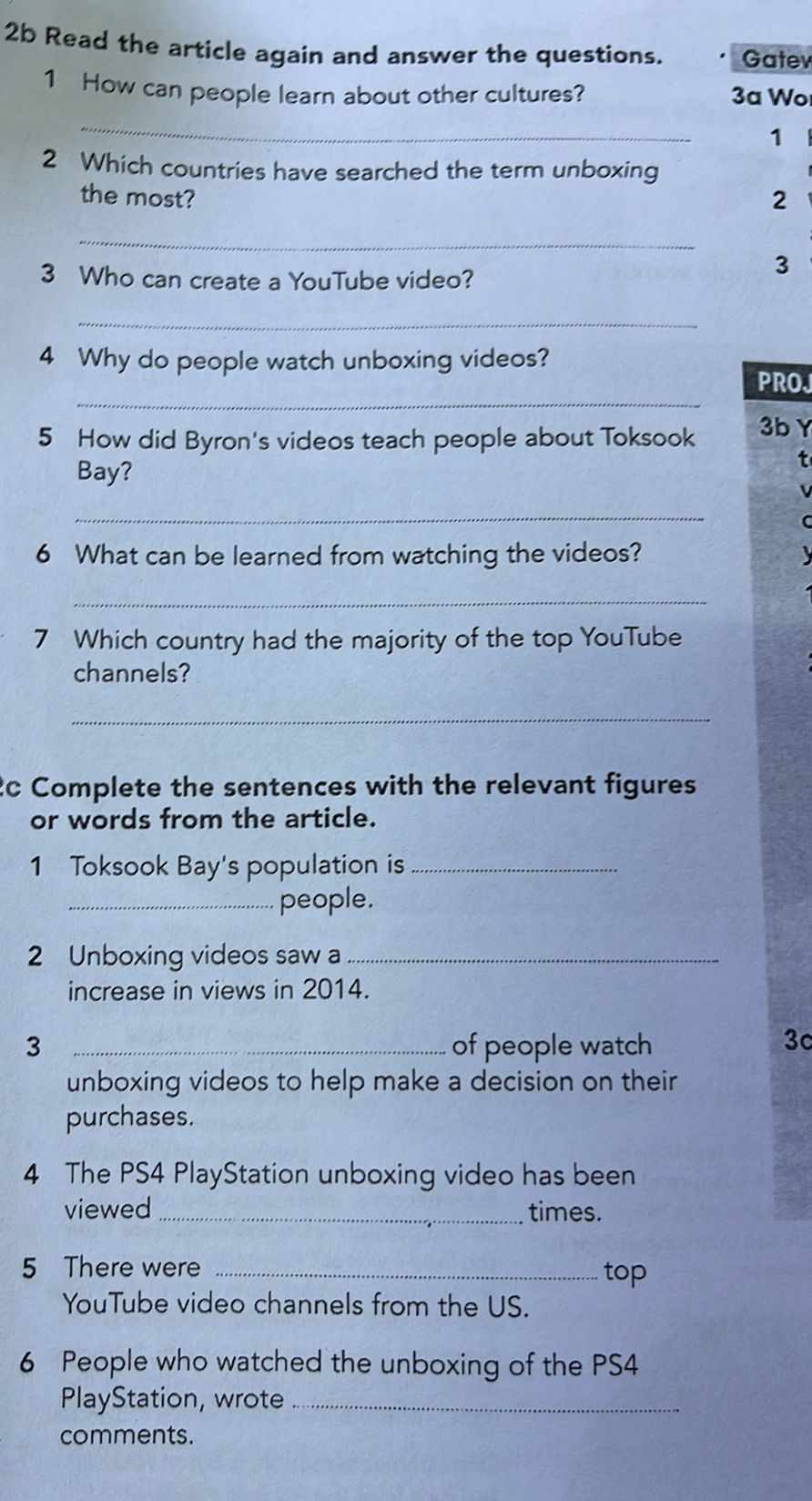 2b Read the article again and answer the | StudyX