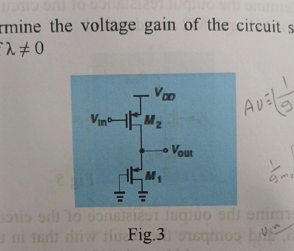 Determine the voltage gain of the circuit s | StudyX