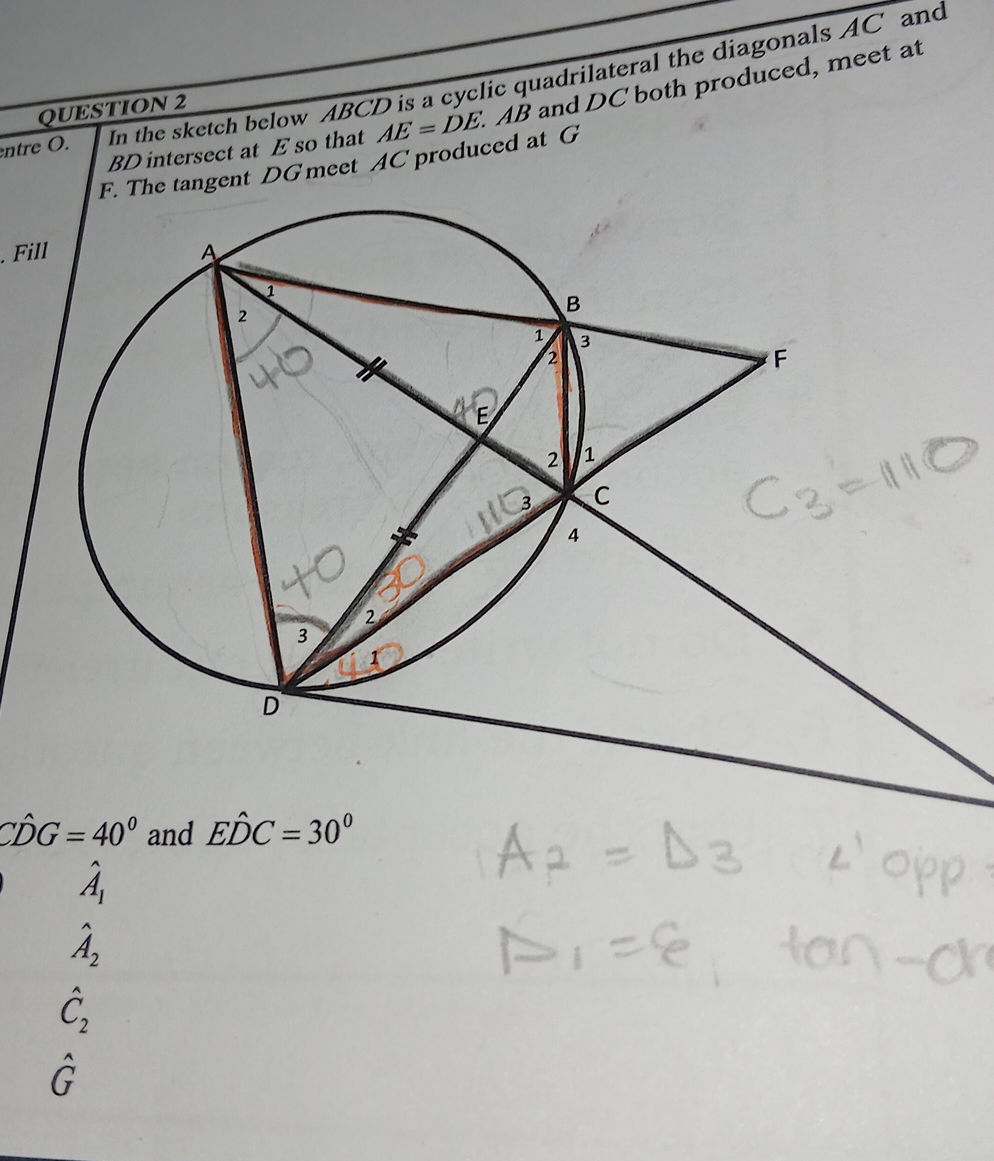 In the sketch below ABCD is a cyclic | StudyX