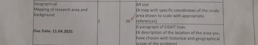 A4 size (A map with specific coordinates of | StudyX