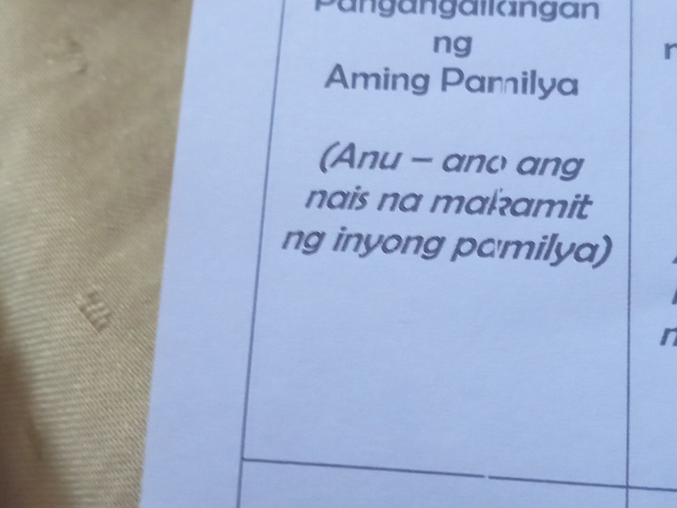 (Anu - ano ang nais na makamit ng inyong | StudyX