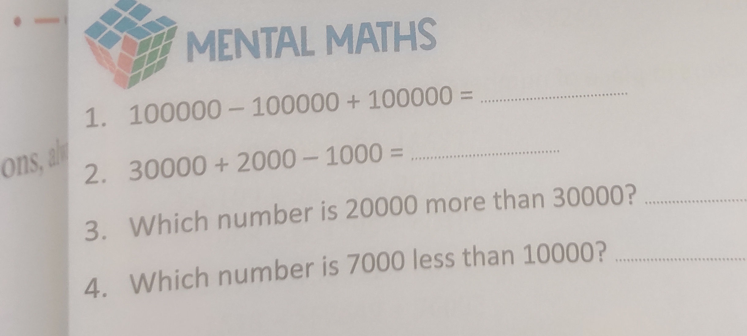 1. 100000 - 100000 + 100000 = 2. 30000 + | StudyX