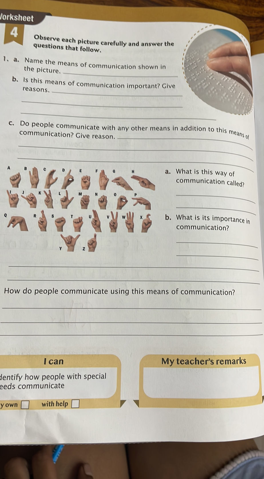 a. Name the means of communication shown in