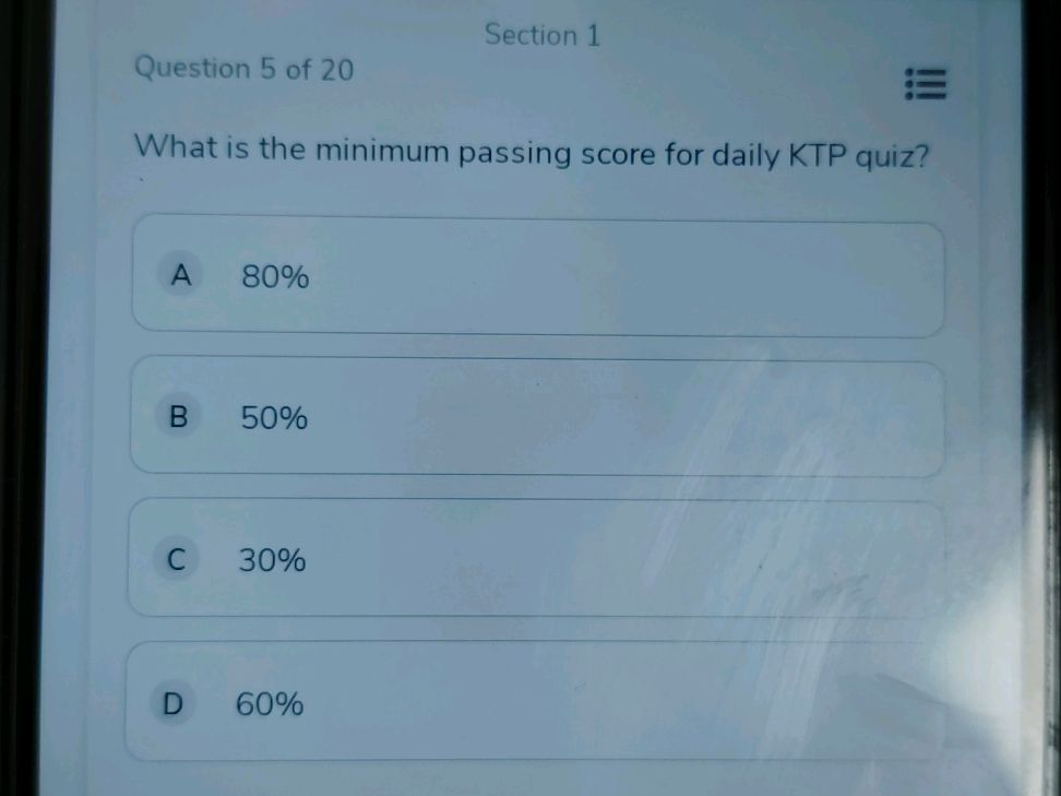 What is the minimum passing score for daily | StudyX