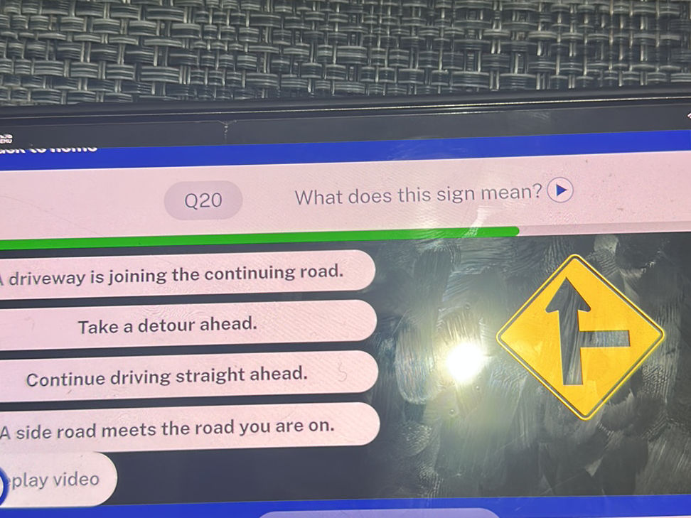 What does this sign mean? A driveway is | StudyX