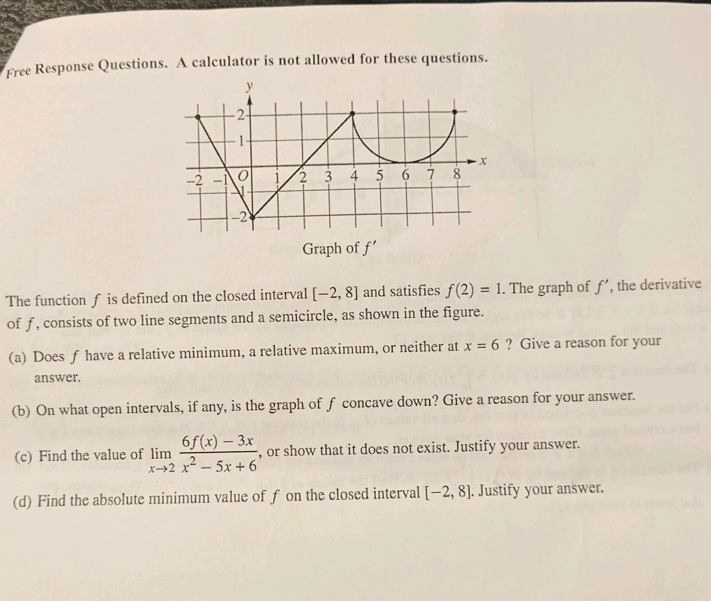 The function $f$ is defined on the closed | StudyX