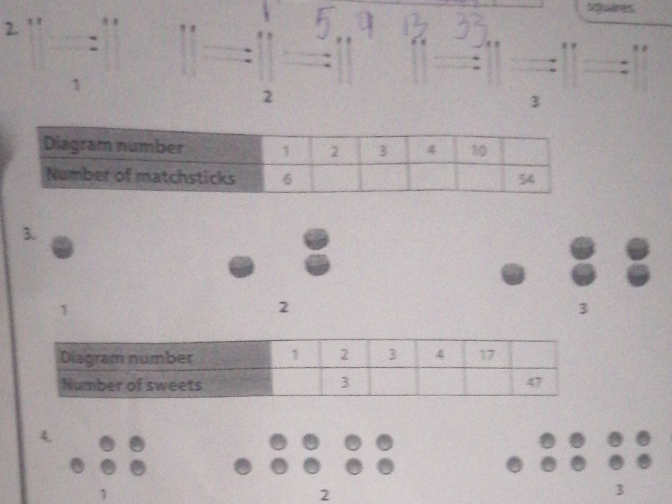 2. Diagrams of matchsticks are shown. A | StudyX