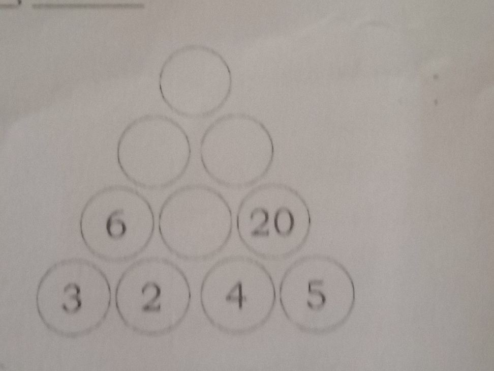 The image shows a number pyramid. The | StudyX