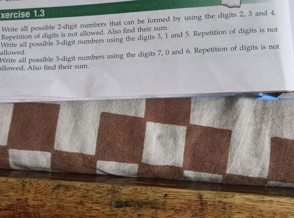 Write all possible 2-digit numbers that can | StudyX