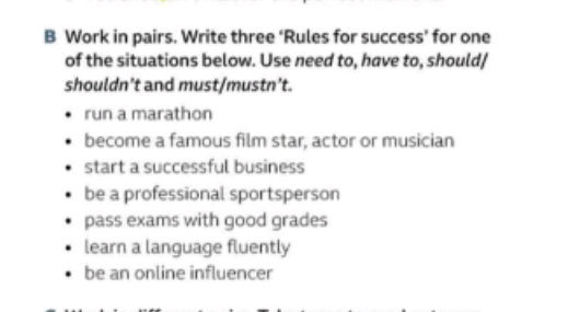B Work in pairs. Write three 'Rules for | StudyX