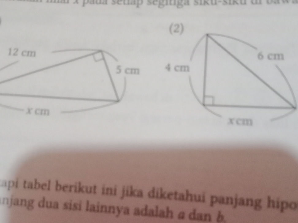 Tentukan nilai x pada setiap segitiga | StudyX