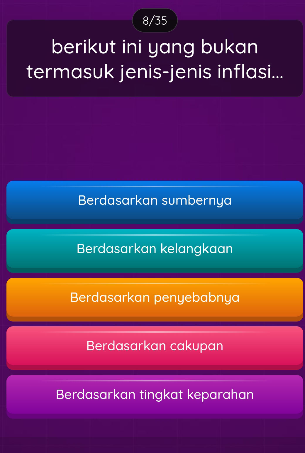 berikut ini yang bukan termasuk jenis-jenis | StudyX