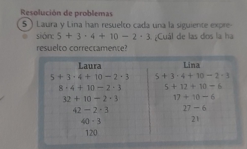 Laura y Lina han resuelto cada una la | StudyX
