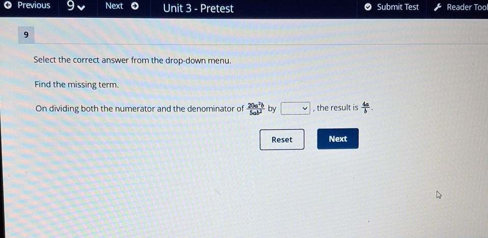 Find the missing term. On dividing both the | StudyX