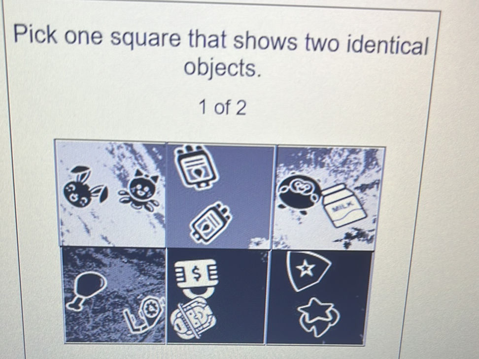 Pick one square that shows two identical | StudyX