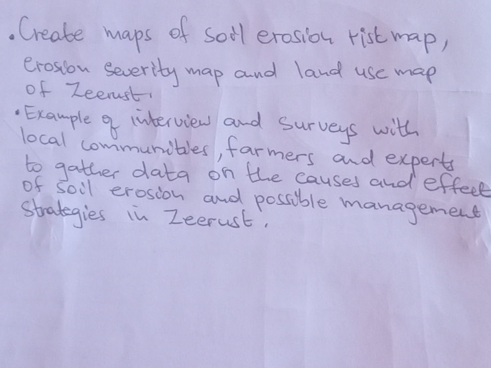 Create maps of soil erosion tist map, | StudyX