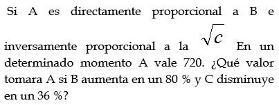 Si A es directamente proporcional a B e | StudyX