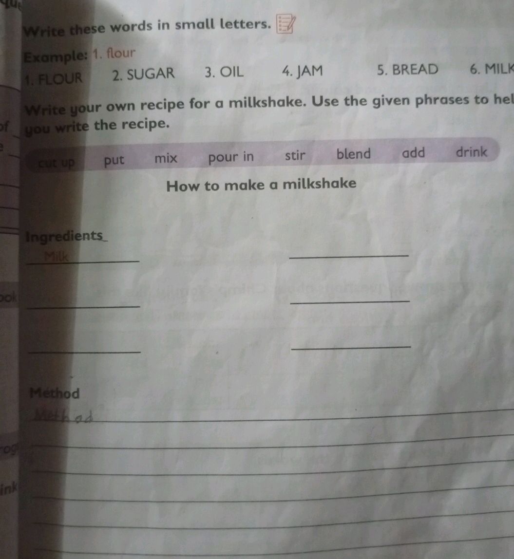 Write these words in small letters. Example: | StudyX