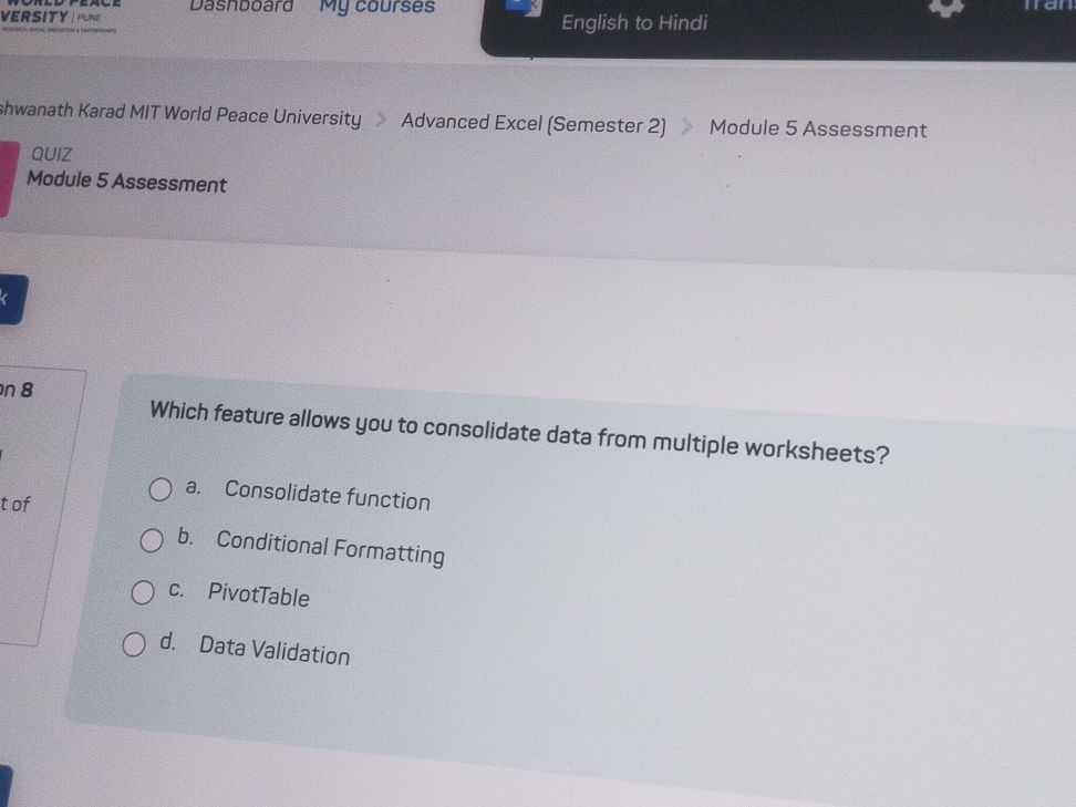Which feature allows you to consolidate data | StudyX
