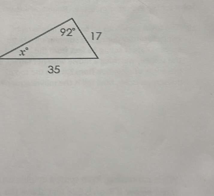 The image shows a triangle with angles and | StudyX