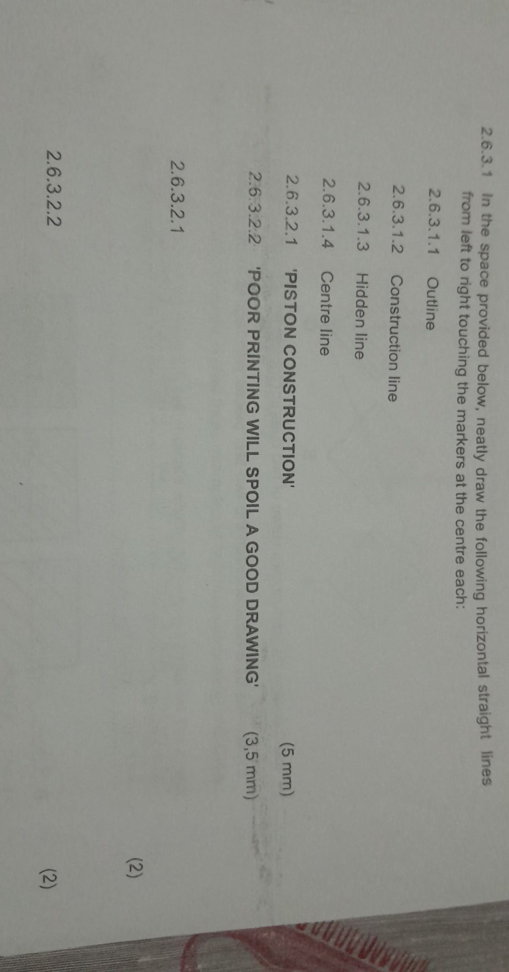 2.6.3.1 In the space provided below, neatly | StudyX