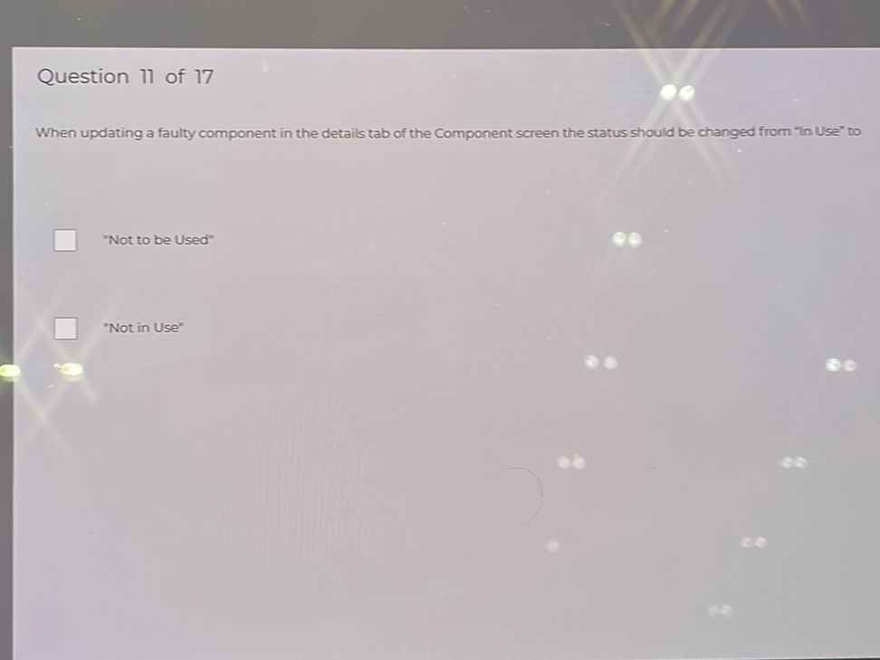 When updating a faulty component in the | StudyX