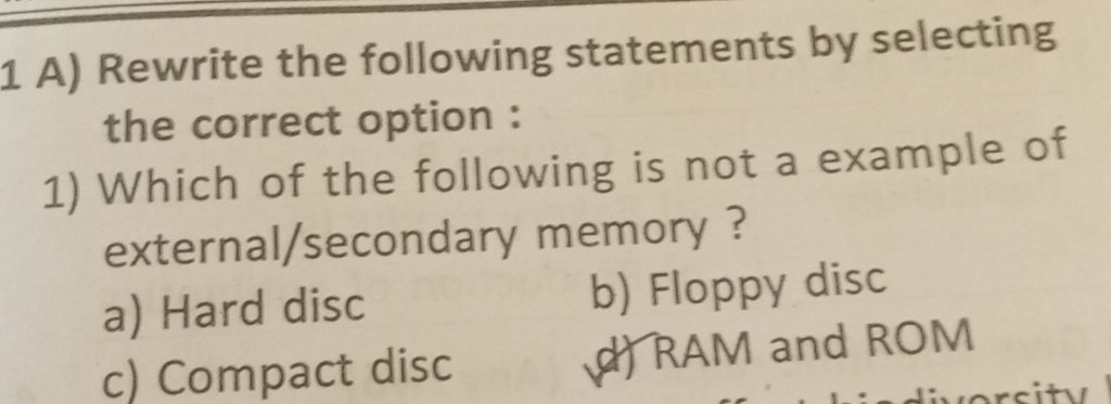 1 A) Rewrite the following statements by | StudyX