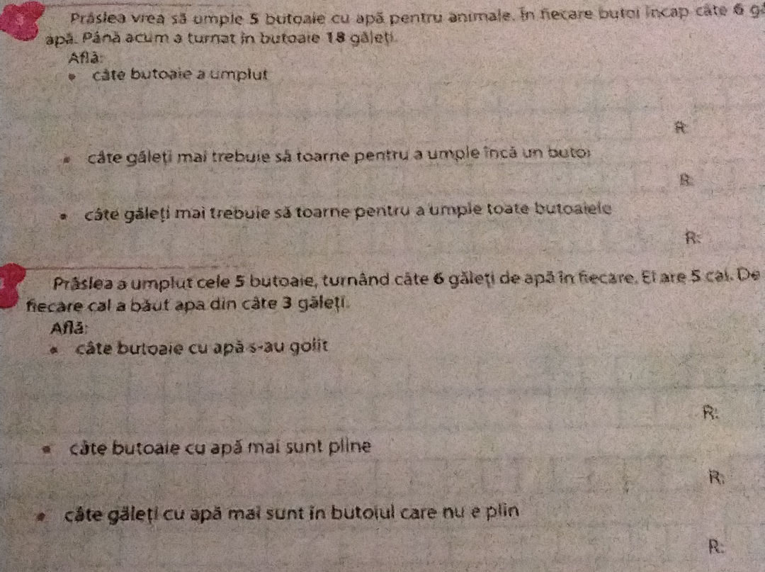 Praslea vrea să umple 5 butoaie cu apă | StudyX
