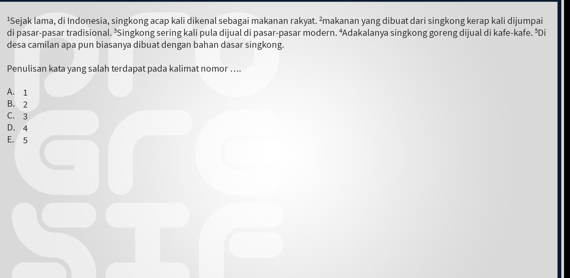 Penulisan kata yang salah terdapat pada | StudyX