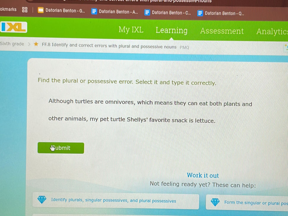 Find the plural or possessive error. Select | StudyX