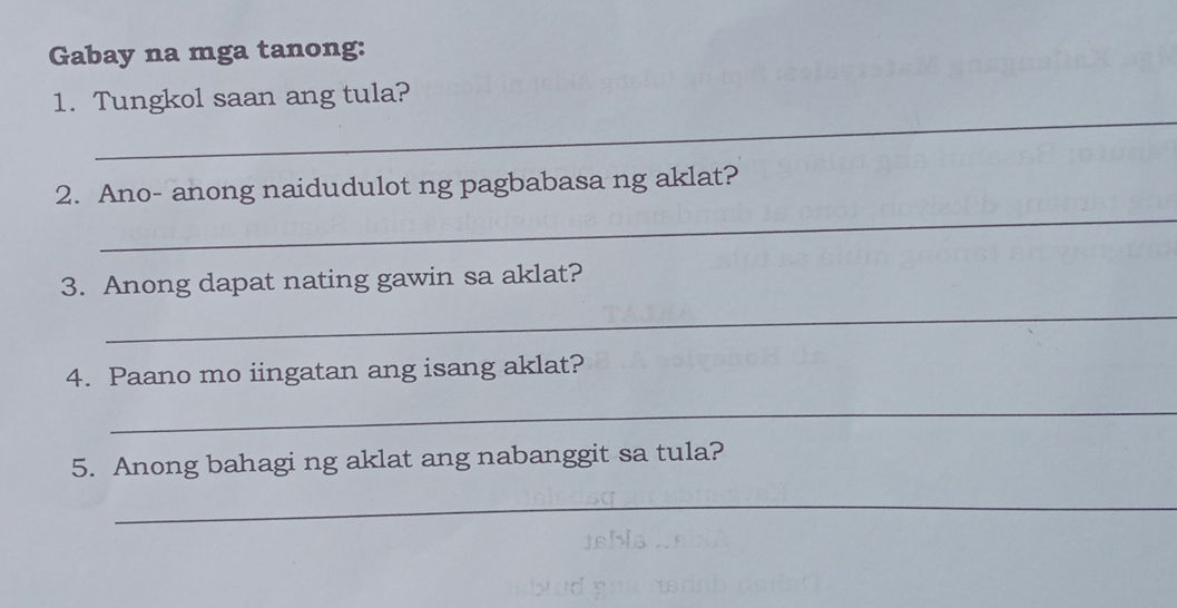 Gabay na mga tanong: 1. Tungkol saan ang | StudyX