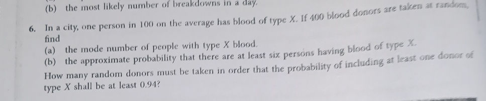 6. In a city, one person in 100 on the | StudyX