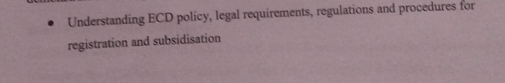 Understanding ECD policy, legal | StudyX