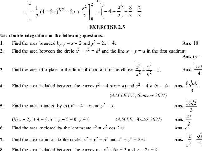 Use double integration in the following | StudyX