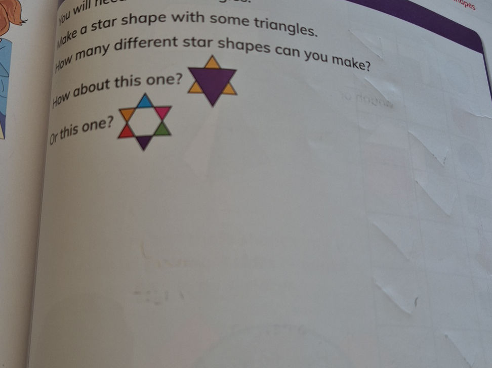 Make a star shape with some triangles. How | StudyX