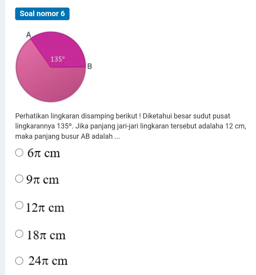 Perhatikan lingkaran disamping berikut! | StudyX