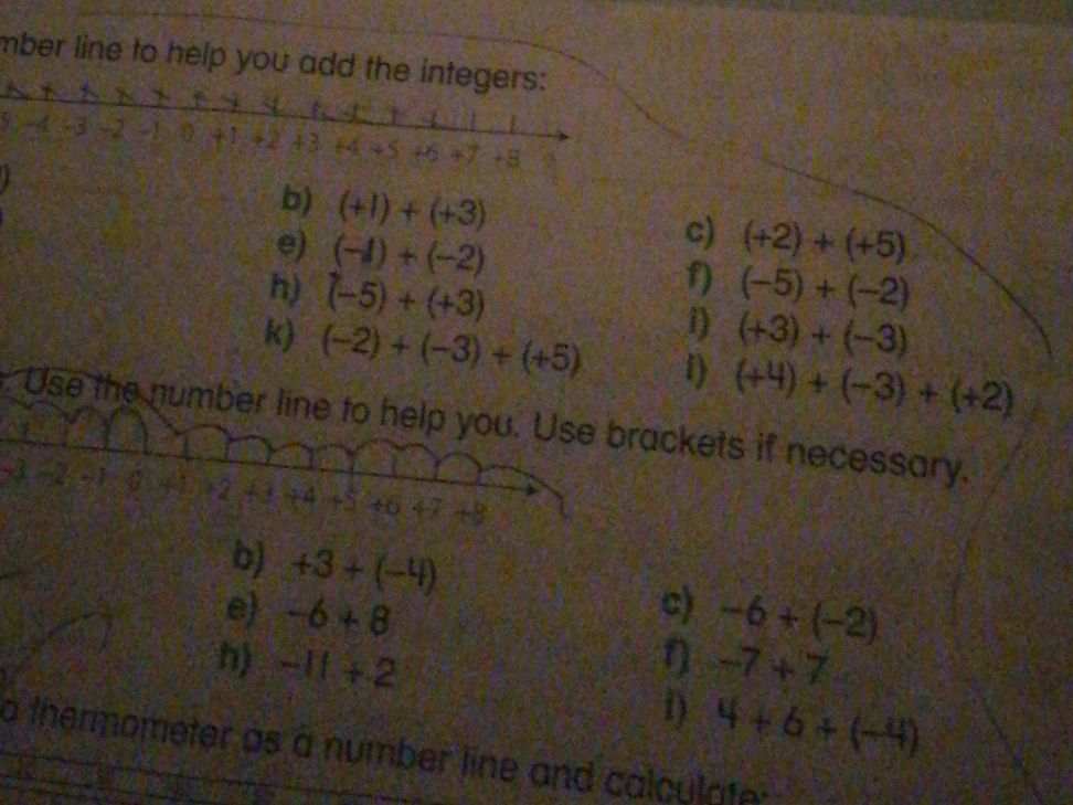 mber line to help you add the integers: b) | StudyX