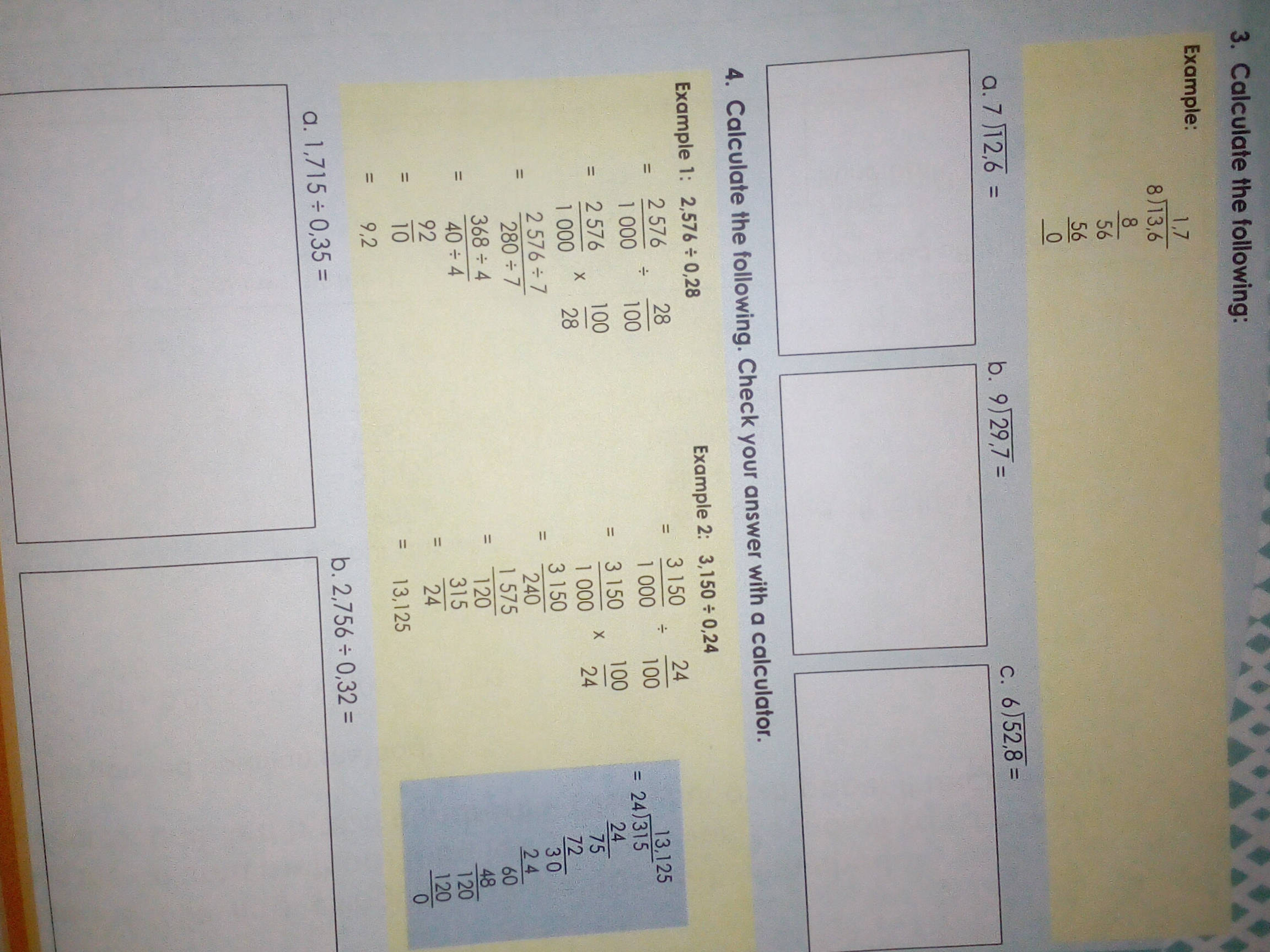 3. Calculate the following: Example: $ {r} | StudyX