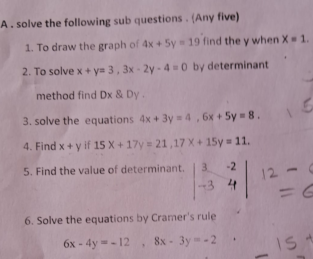 1. To draw the graph of \(4x + 5y = 19\) | StudyX