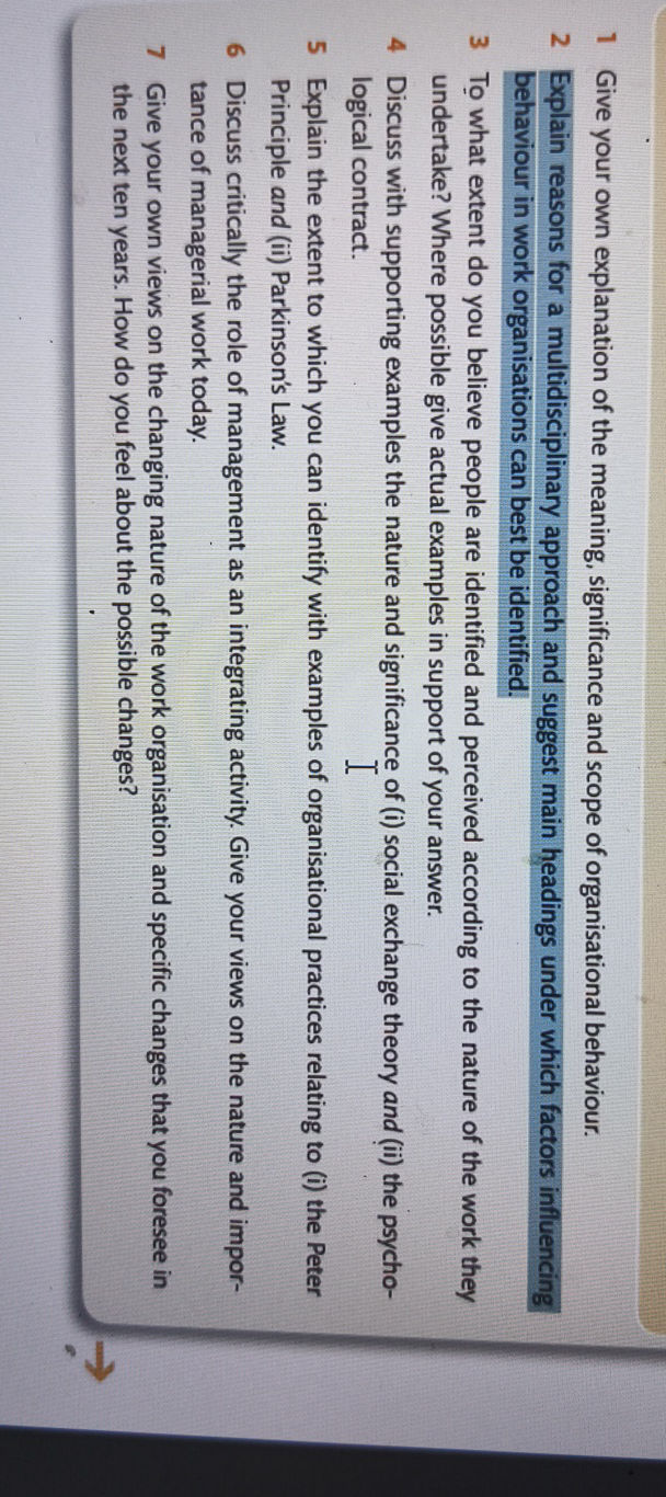 1 Give your own explanation of the meaning, | StudyX